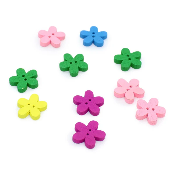 HobbyArts Pull Buttons Flower 15 mm, 10 kpl - Osta tästä